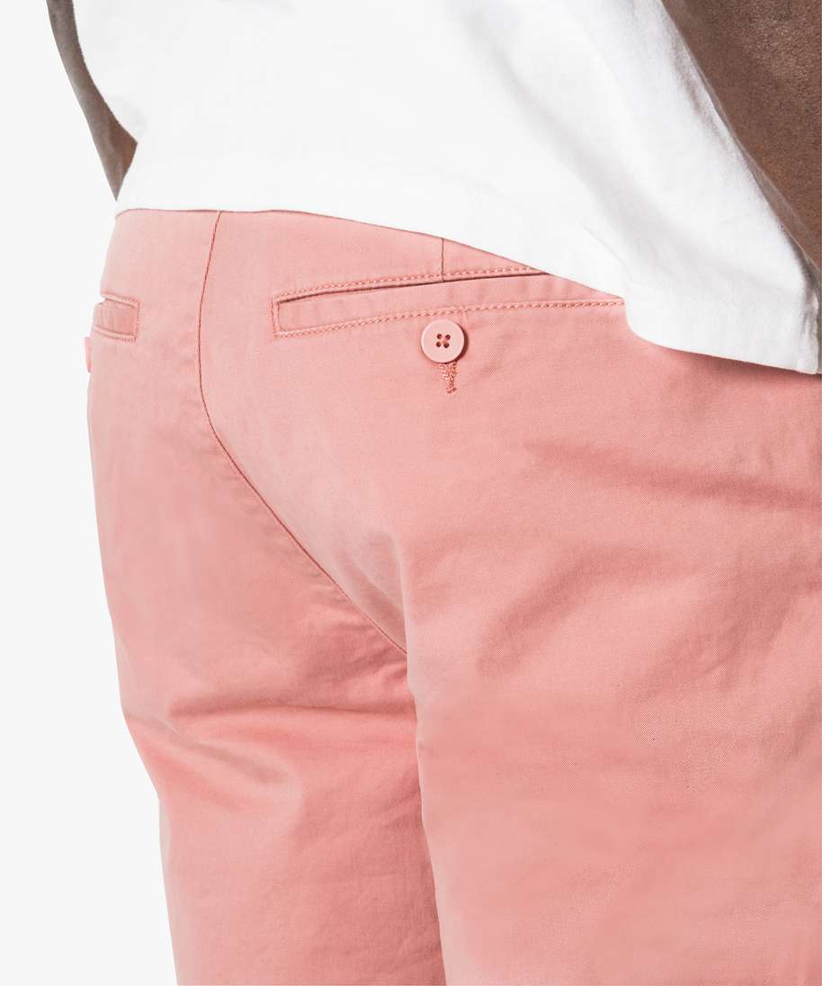 bermuda uni 5 poches rose homme | GÉMO