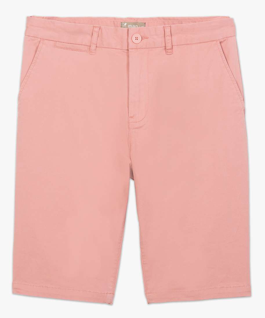bermuda uni 5 poches rose homme | GÉMO