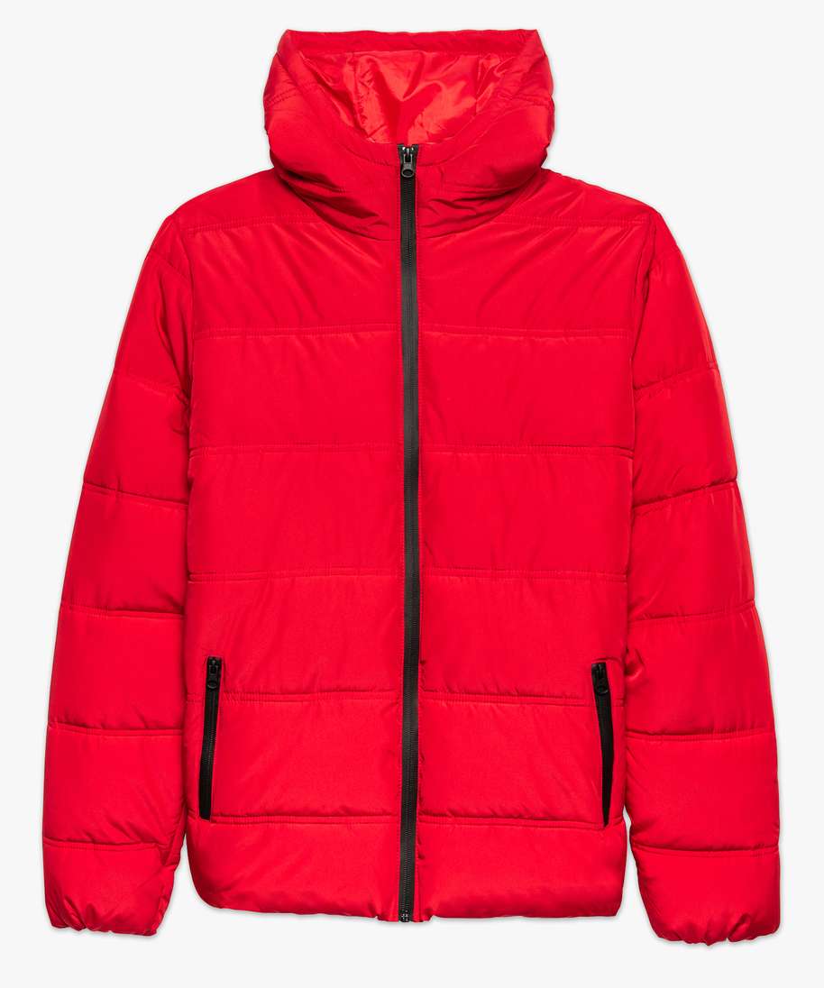 doudoune matelassee a capuche pour homme rouge blousons et vestes homme ...