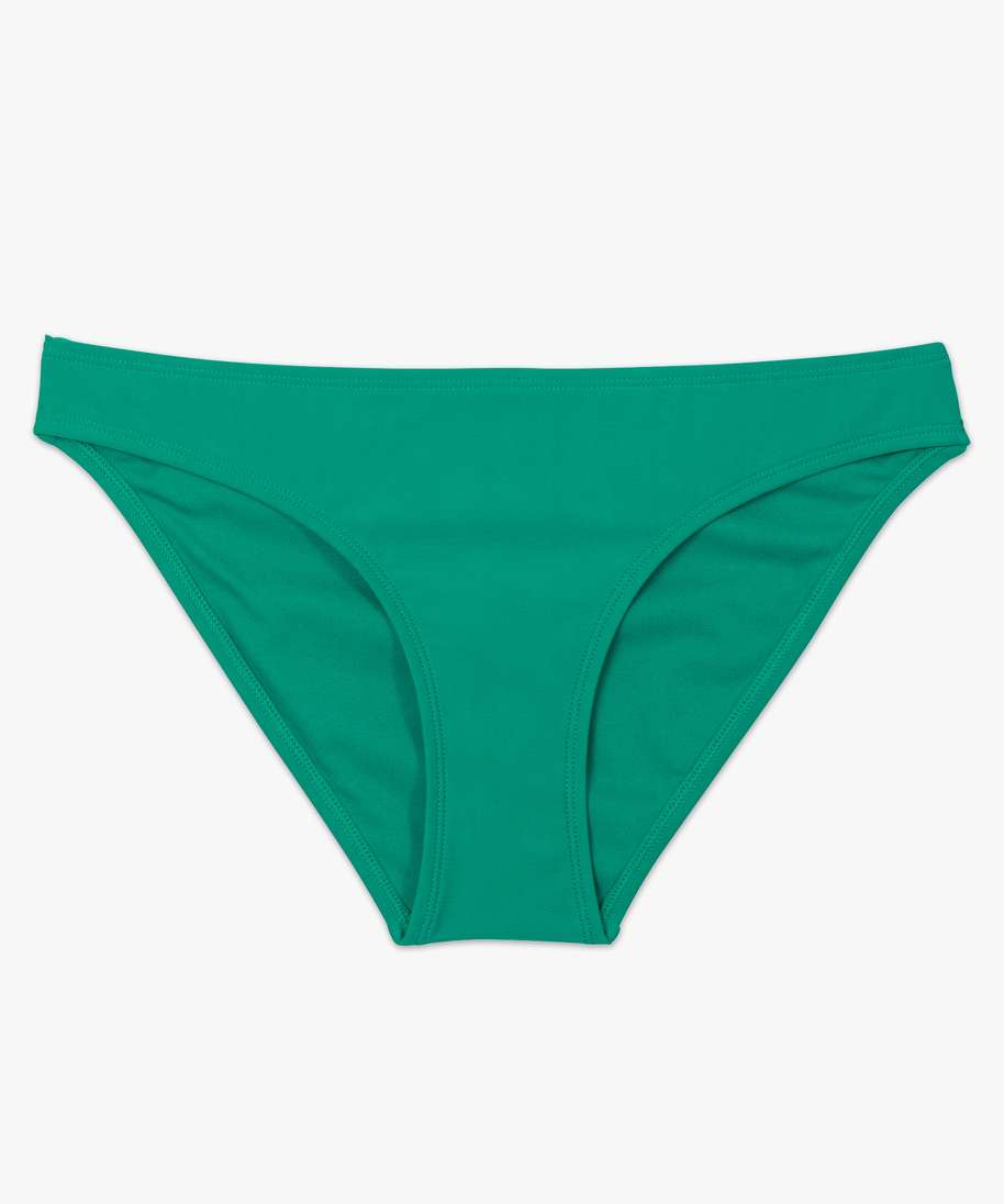 bas de maillot de bain femme uni forme slip vert bas de maillots de ...