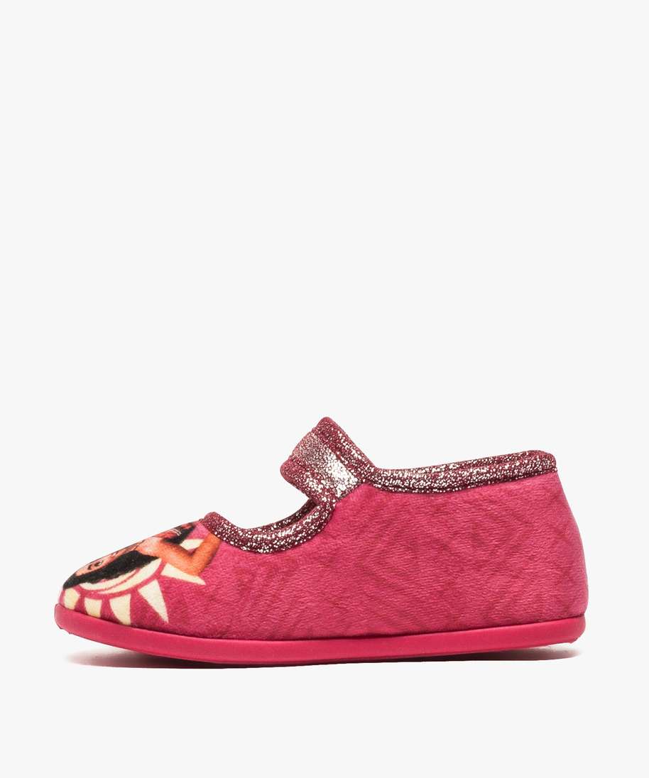 chaussons fille avec bride a scratch - vaiana rouge fille | GÉMO