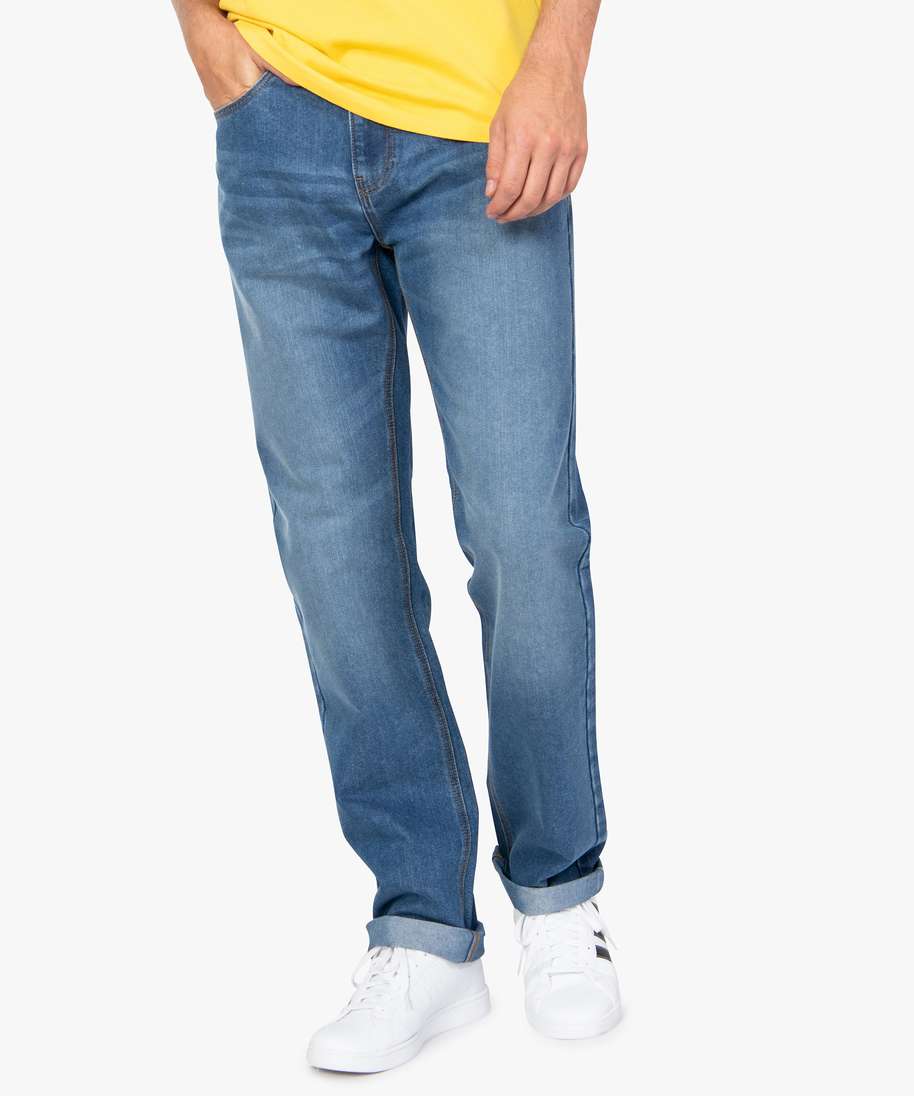 jean homme regular 5 poches taille normale longueur l34 bleu jeans ...