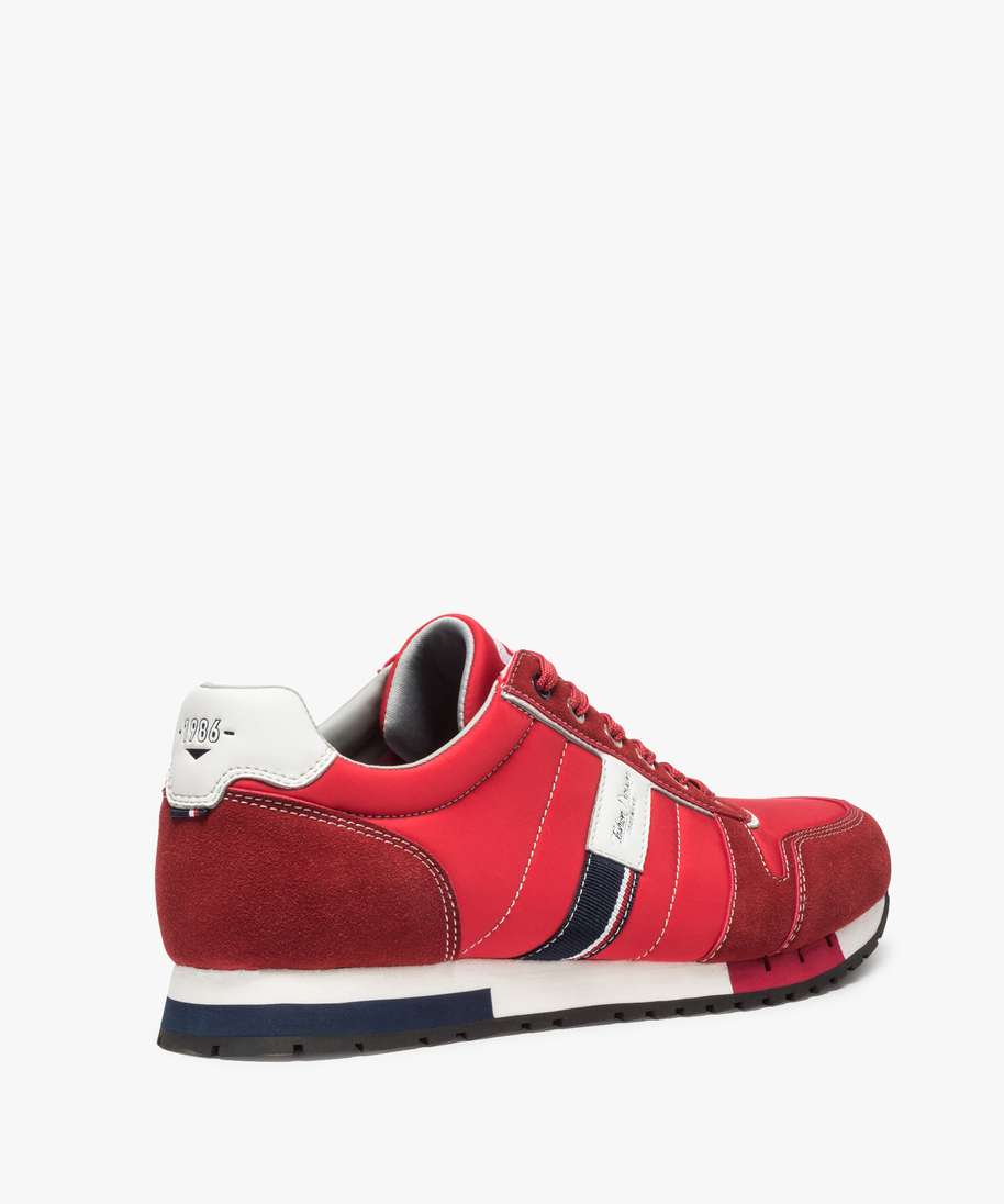 baskets homme dessus textile a semelle coloree rouge homme | GÉMO