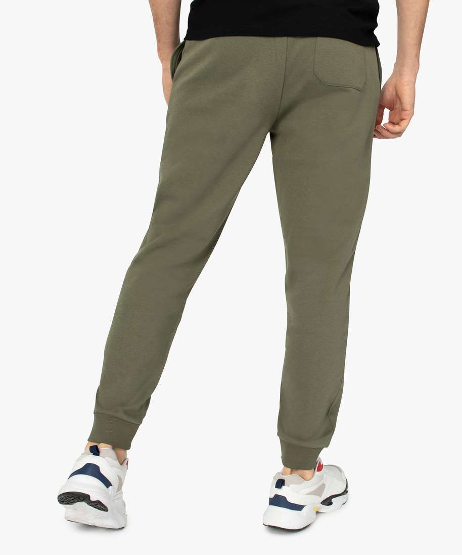 pantalon de jogging homme contenant du coton bio kaki standard ...