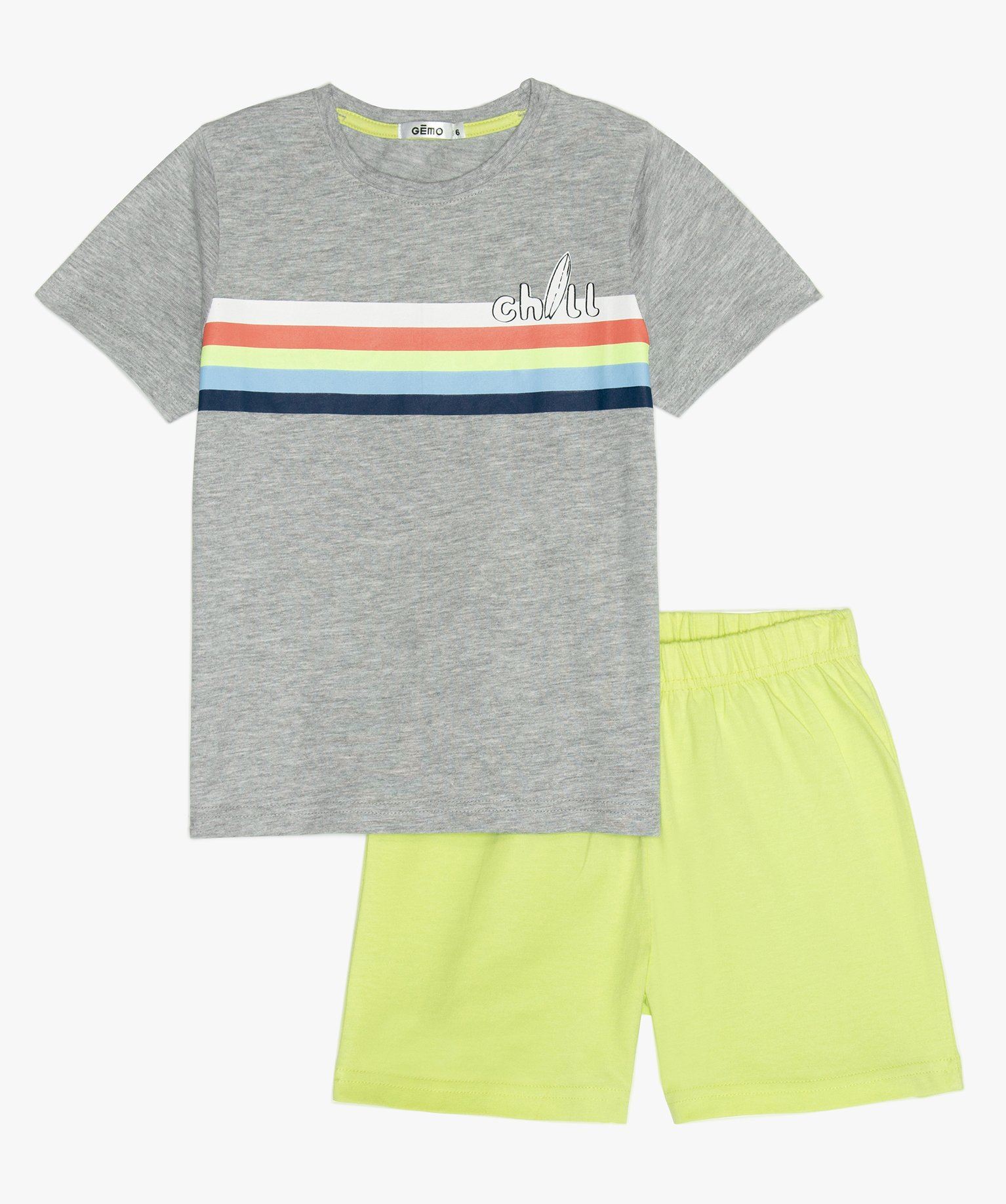 pyjashort garcon bicolore (2 pieces) multicolore pyjamas garcon | GÉMO