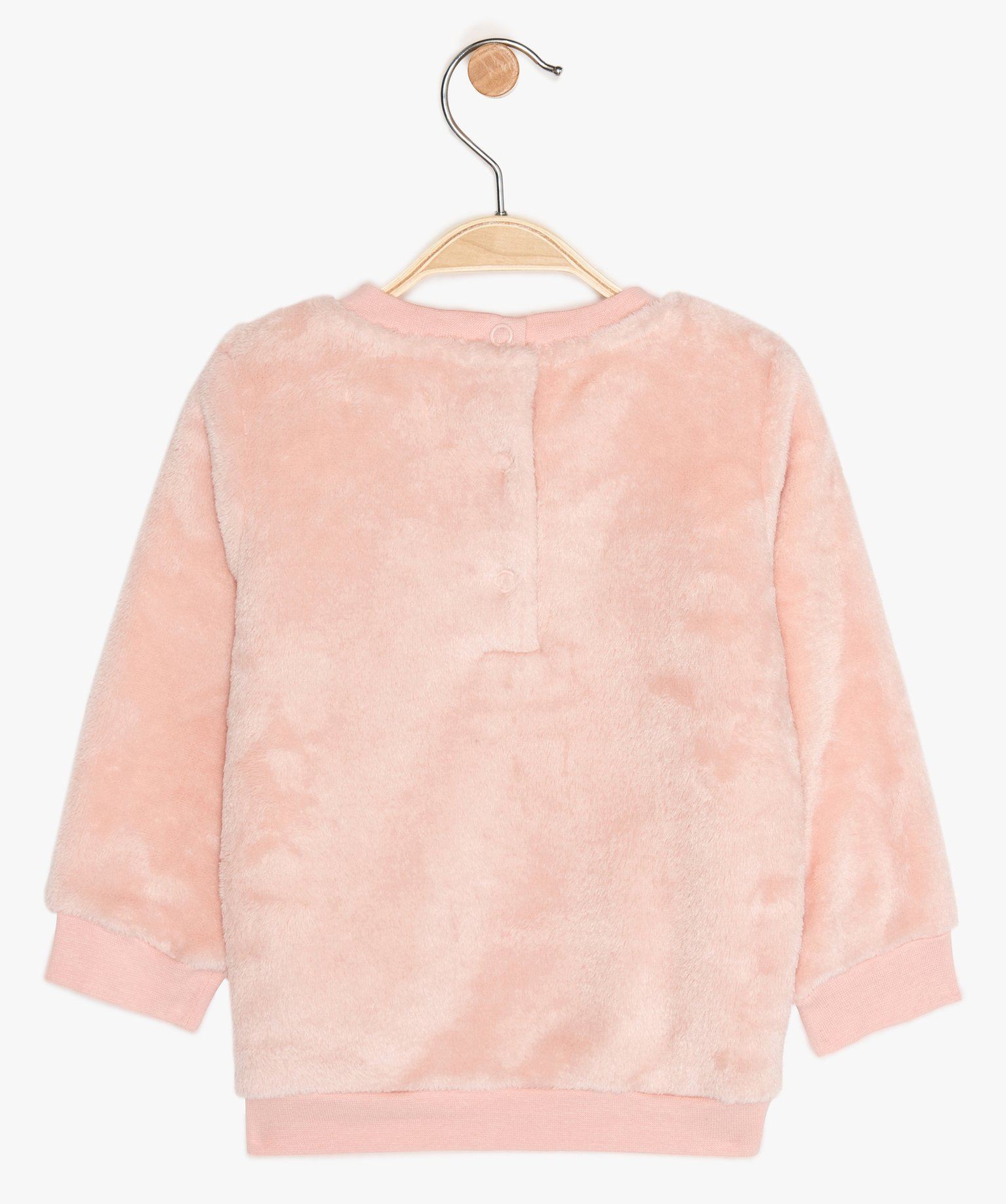 sweat bebe fille en maille peluche avec motif animal koalas rose sweats ...