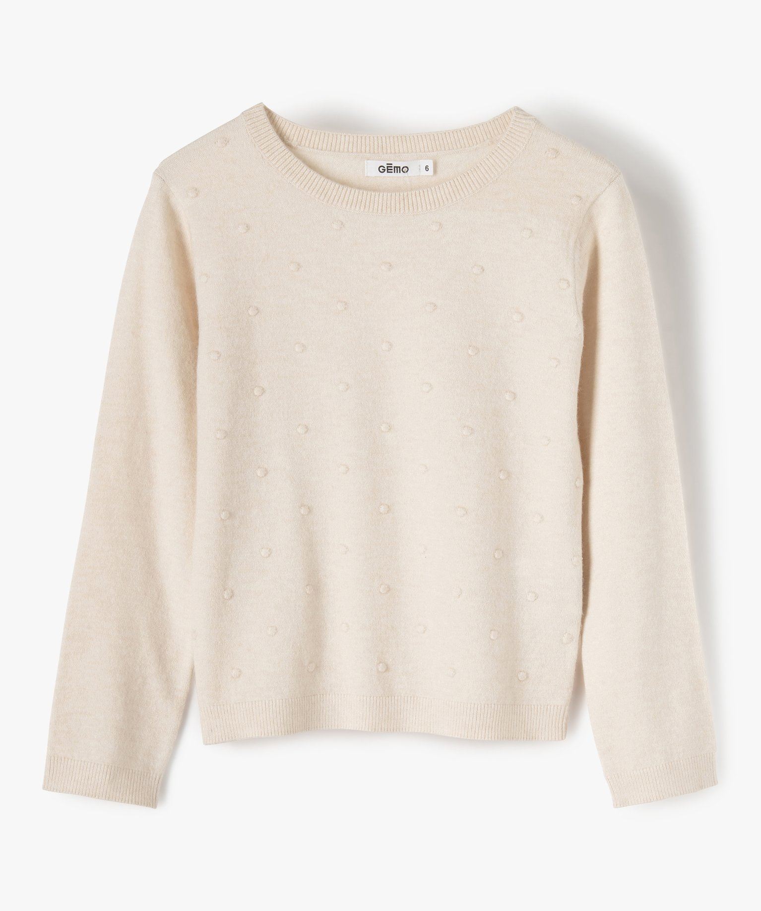 pull fille a nopes uni beige pulls fille | GÉMO