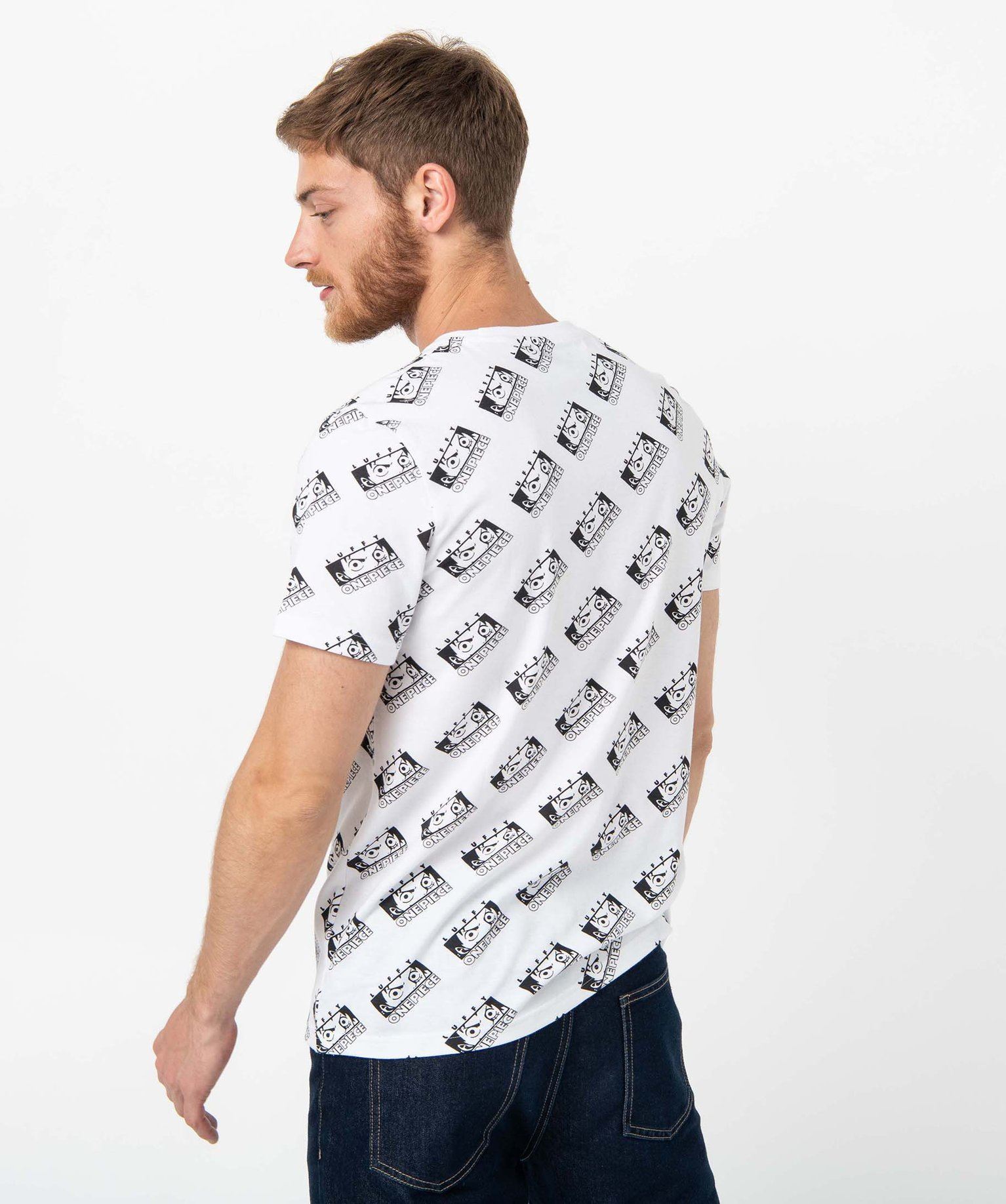 tee-shirt homme a manches courtes - one piece blanc homme | GÉMO