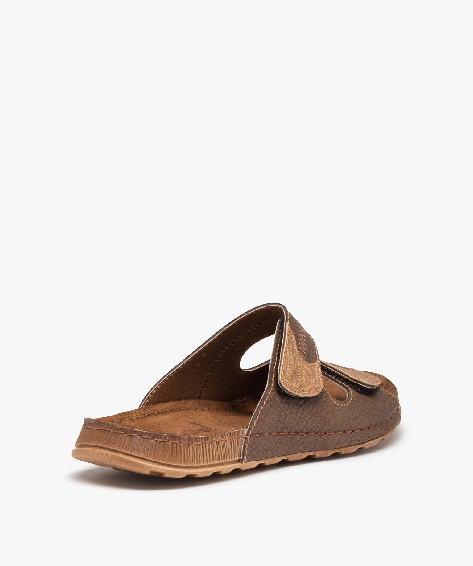 mules homme a double bride ajustable scratch marron standard sandales ...