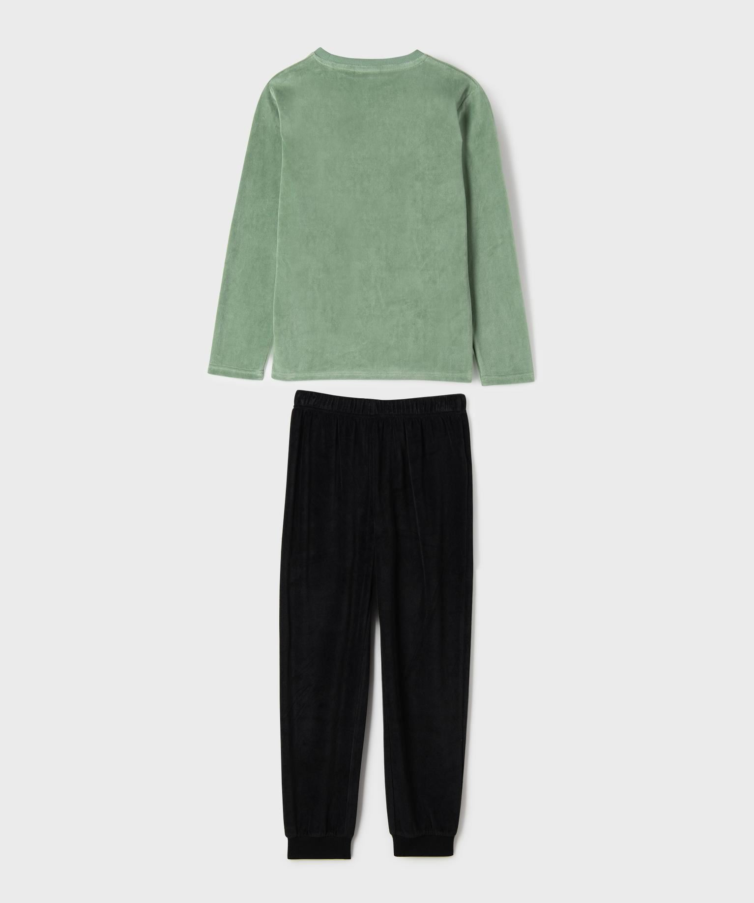 pyjama en velours bicolore garcon - minecraft vert standard garcon | GÉMO